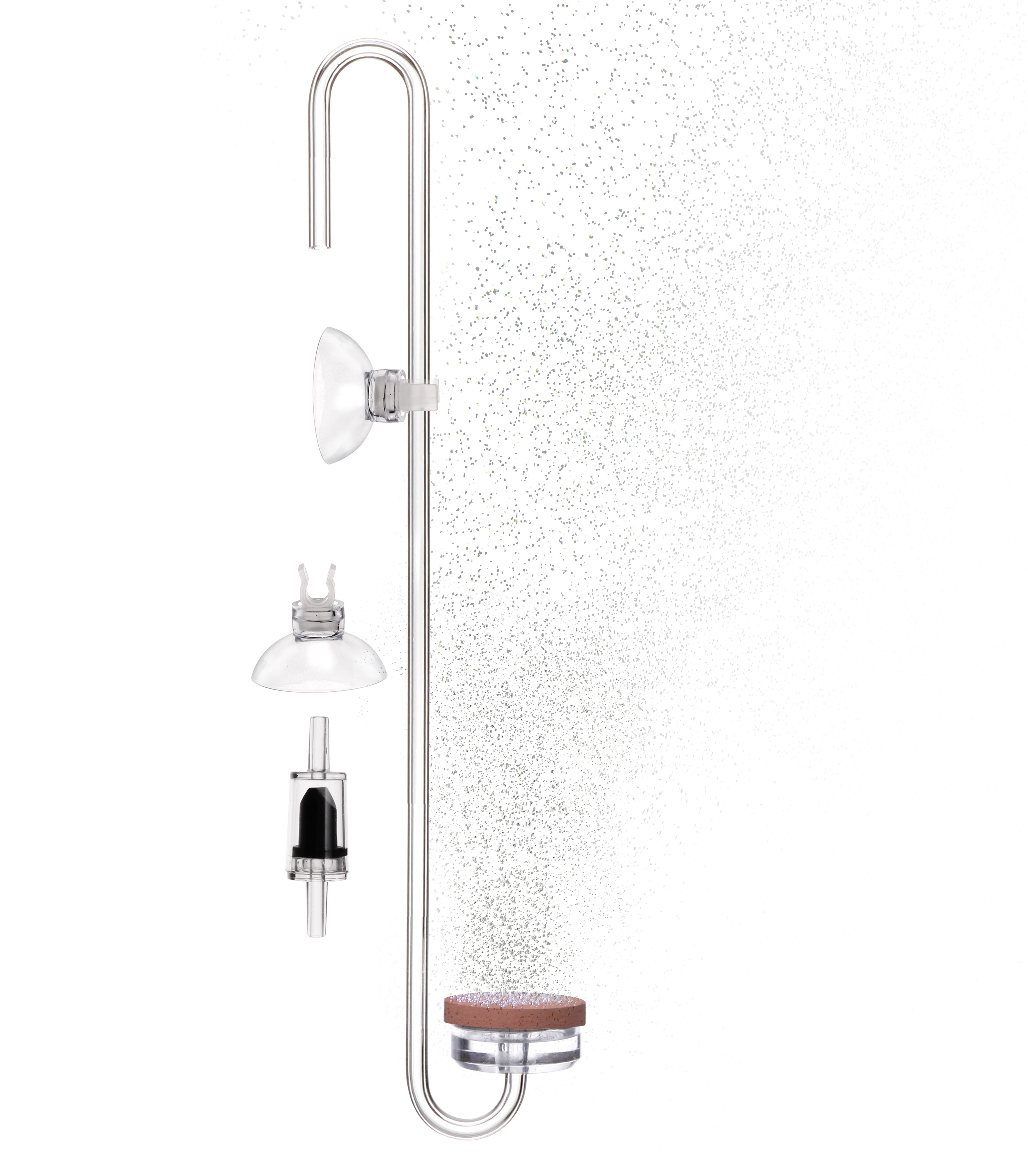 Acrylic CO2 Diffuser for Aquarium Planted Tank, Hooked version-20cm – Clscea