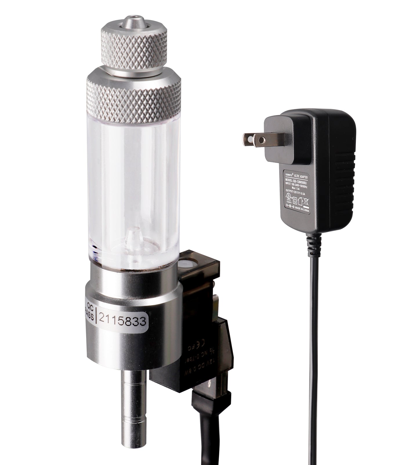 CO2 Bubble Counter with Solenoid Valve and Check Valve for CO2 Generat ...